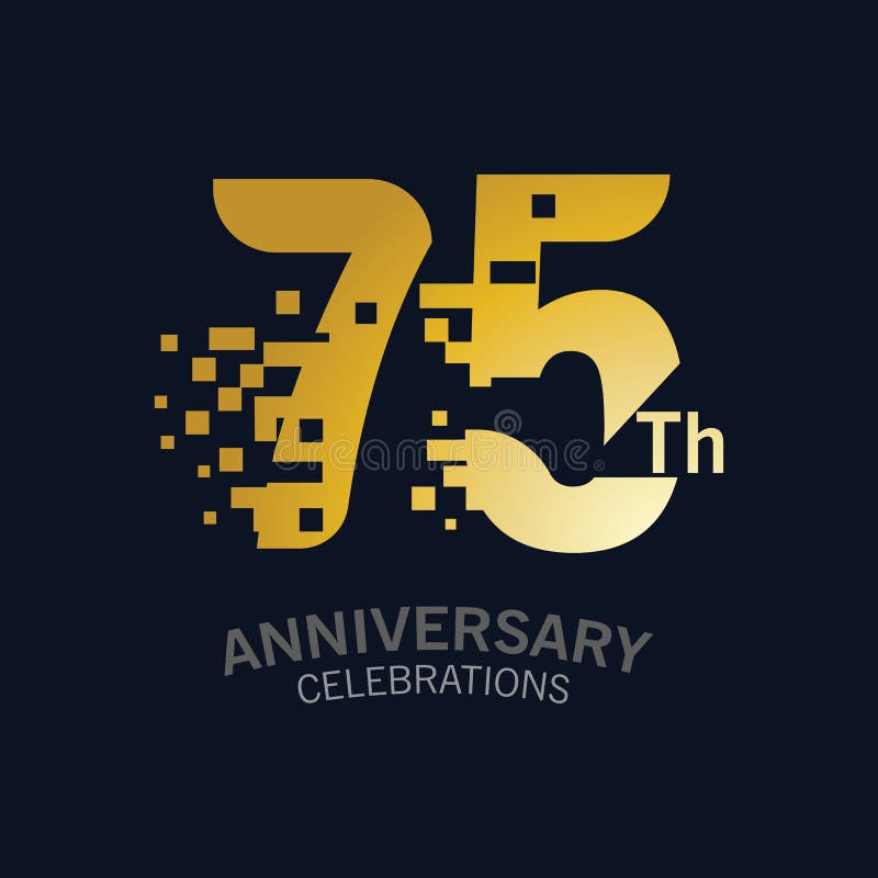 75 Year Anniversary Logo Template. Design Vector Template for ...