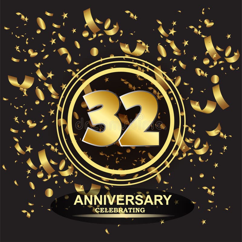 32 Th Anniversary Celebration Logo Vector Template Design Illustration ...
