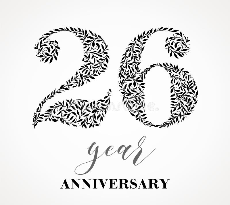 Number 26 floral stock illustration. Illustration of colourful - 79141430