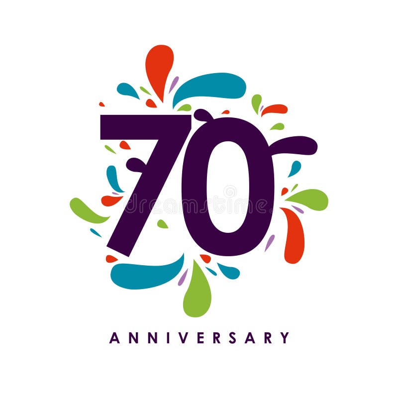 70 Year Anniversary Vector Template Design Illustration Stock Vector ...