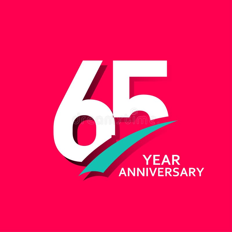 65 Year Anniversary Vector Template Design Illustration Stock Vector ...