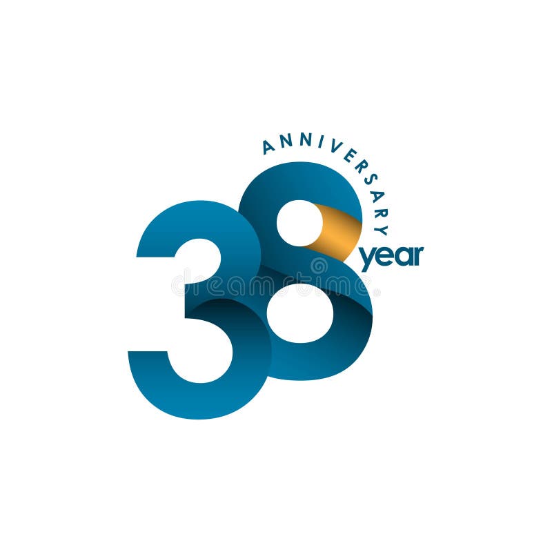 38 Year Anniversary Vector Template Design Illustration Stock Vector ...