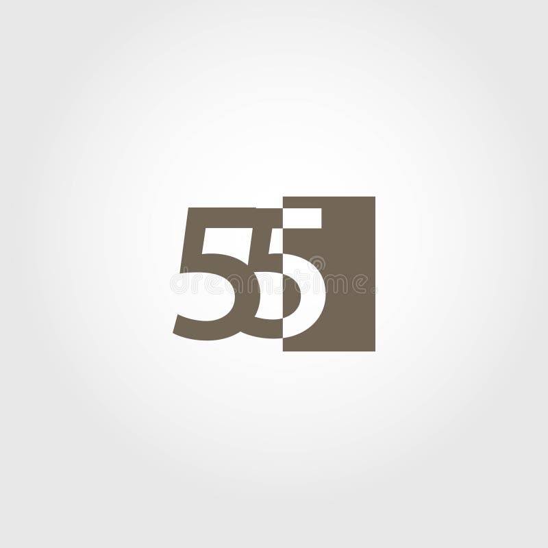 55 Year Anniversary Vector Template Design Illustration Stock Vector ...