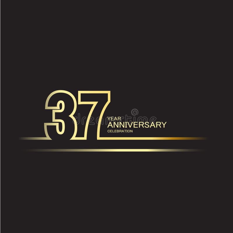 37 Year Anniversary Vector Template Design Illustration Stock Vector ...
