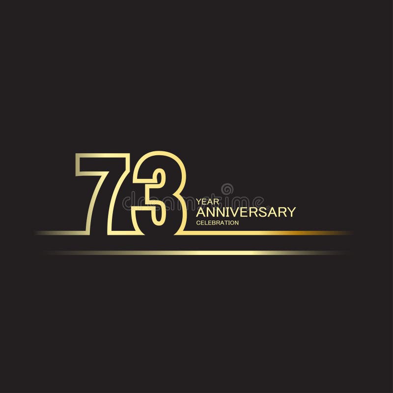 73 Year Anniversary Vector Template Design Illustration Stock Vector ...