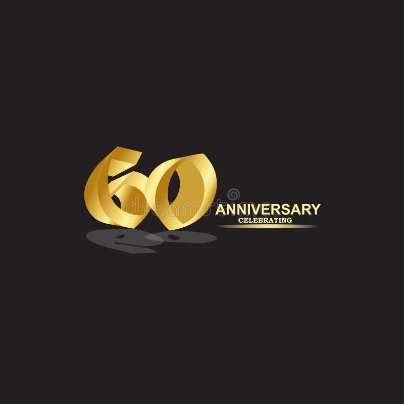 60 Year Anniversary Vector Template Design Illustration Stock Vector ...