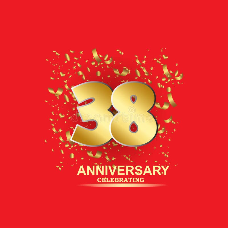 38 Year Anniversary Vector Template Design Illustration Stock Vector ...