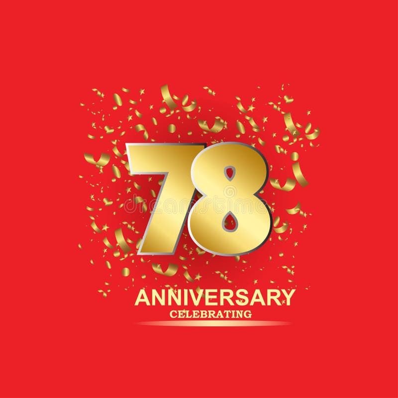 78 Year Anniversary Vector Template Design Illustration Stock Vector ...