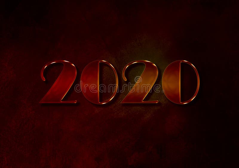 The Year of 2020 Background Wallpaper Stock Illustration - Illustration ...
