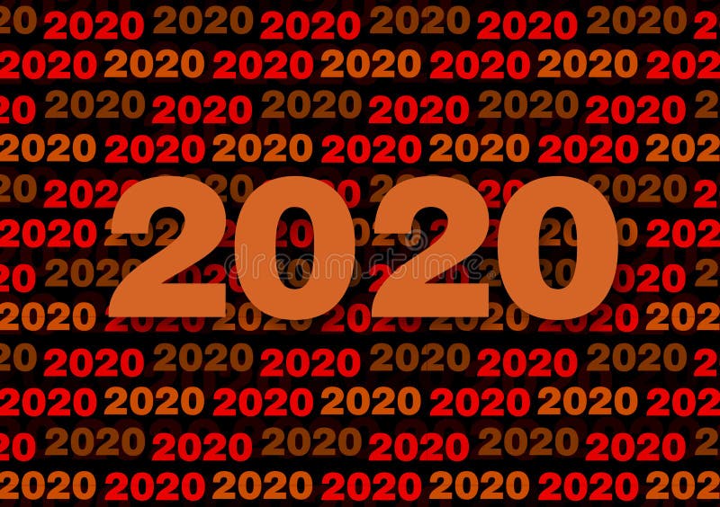The Year of 2020 Background Wallpaper Stock Illustration - Illustration ...