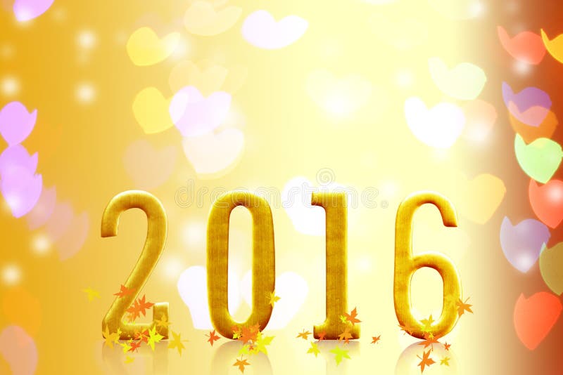 2016 Year. on Blurred Bokeh Light Stock Photo - Image of celebrate ...