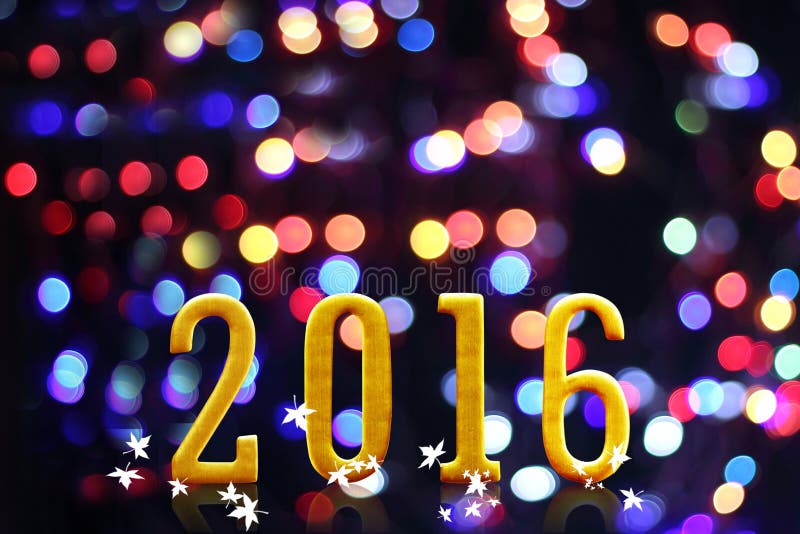 2016 Year. on Blurred Bokeh Light Stock Image - Image of copy, concept ...