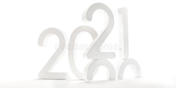 Year 2021 Bold Letters 3d-illustration Stock Photo - Image of letters ...
