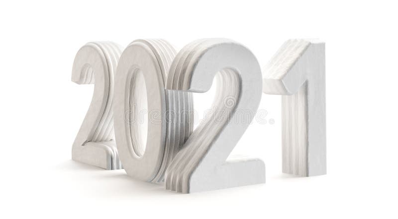 2021 Year Colorful 3d Render Stock Illustration - Illustration of 2021 ...