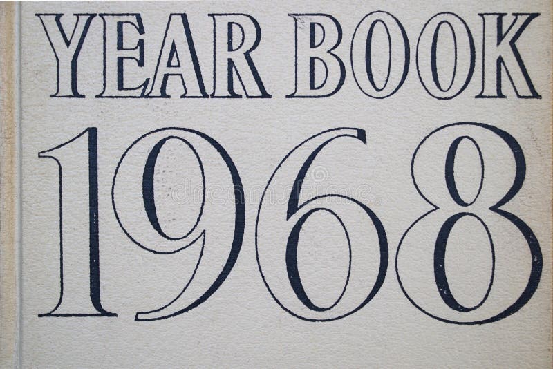 Year book 1968 cover stock image. Image of memory, object - 104889987