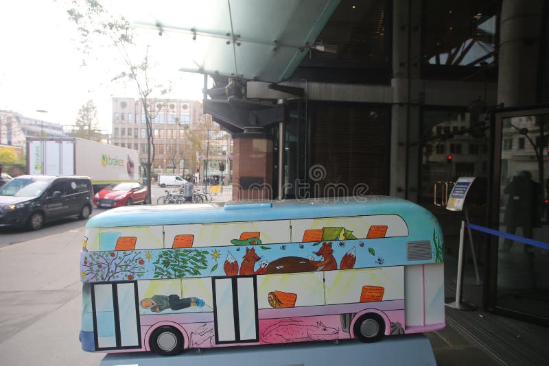 Year of the Bus Statue in London Editorial Photography - Image of ...