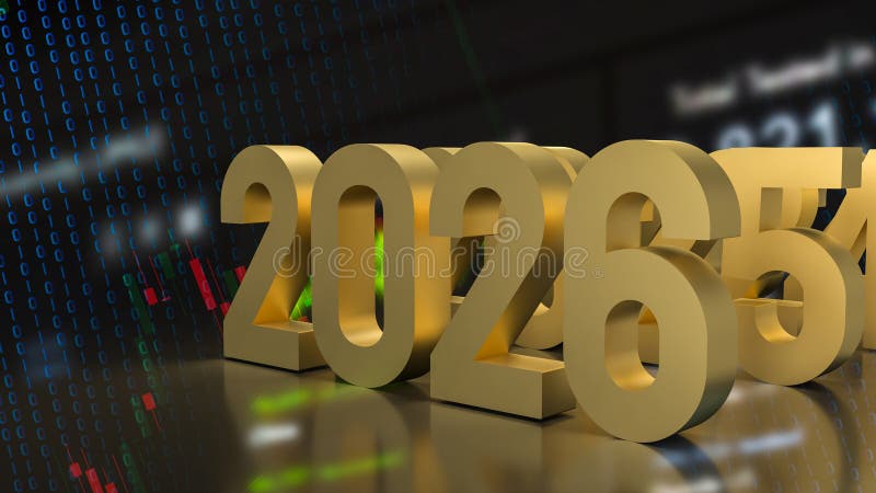 The 2026 Year for Business Concept 3d Rendering Stock Illustration ...