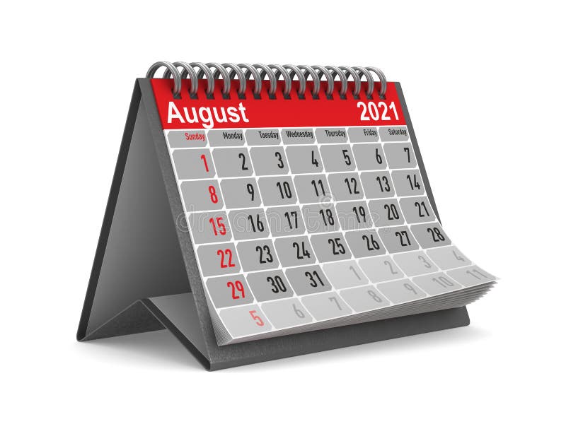 2021 Year. Calendar for August Stock Illustration - Illustration of ...