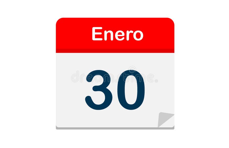 Spanish Calendar 2022 Enero Clipart
