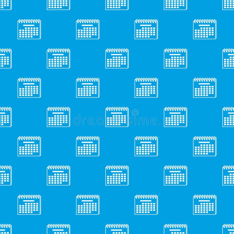 Year Calendar Pattern Vector Seamless Blue Stock Vector - Illustration ...