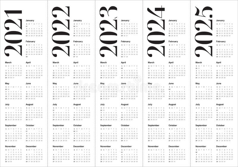 2021 2024 Calendar Vector Stock Calendar 2021 2022 2023 2024 Years Images 2021 2024 Calendar Vector Stock Calendar 2021 2022 2023 2024 Years Images
