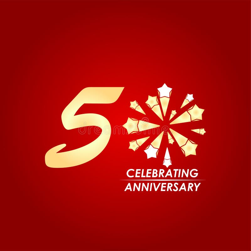 50 Year Celebrating Anniversary Vector Template Design Illustration ...