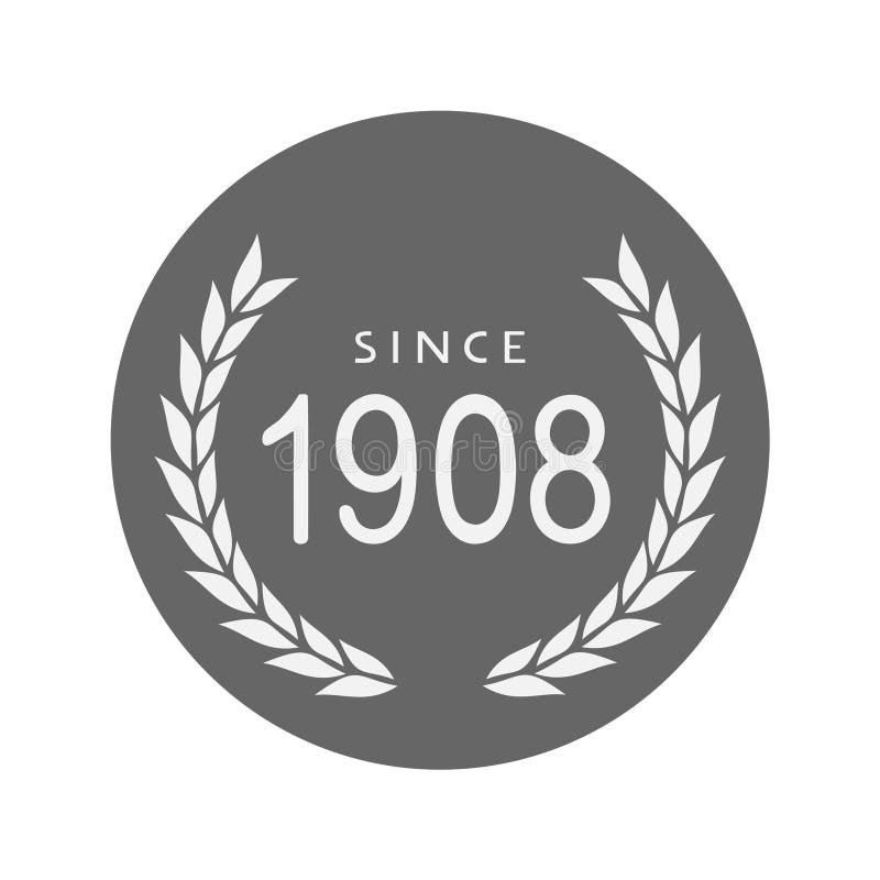 Since 1908 Year Celebration Stock Vector - Illustration of abstract ...