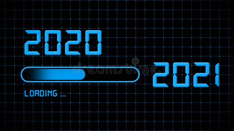 Year Change 2021 - Progress Bar Showing Loading of the New Year ...