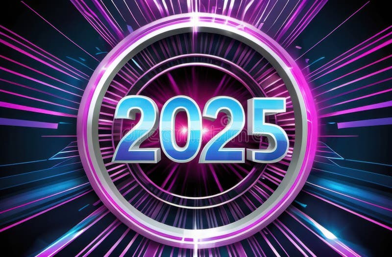 The Year 2025 in a Circle at 25-11-2024 Stock Illustration ...