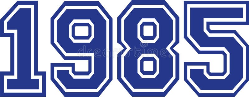 Number 1985 stock vector. Illustration of decorative - 93002644