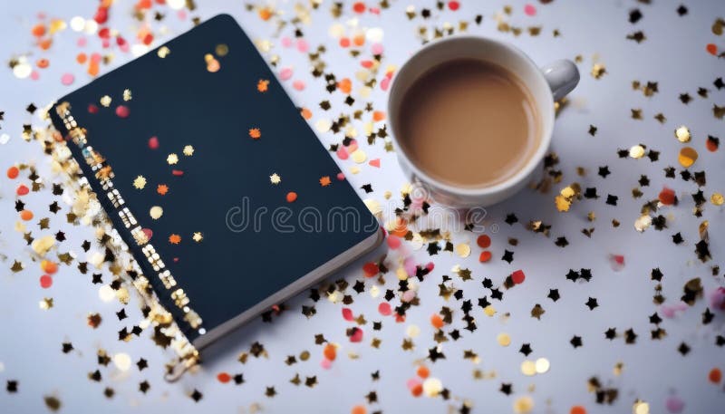 Year Concept New Confetti Notebook Template 2024 Resolutions Goals ...