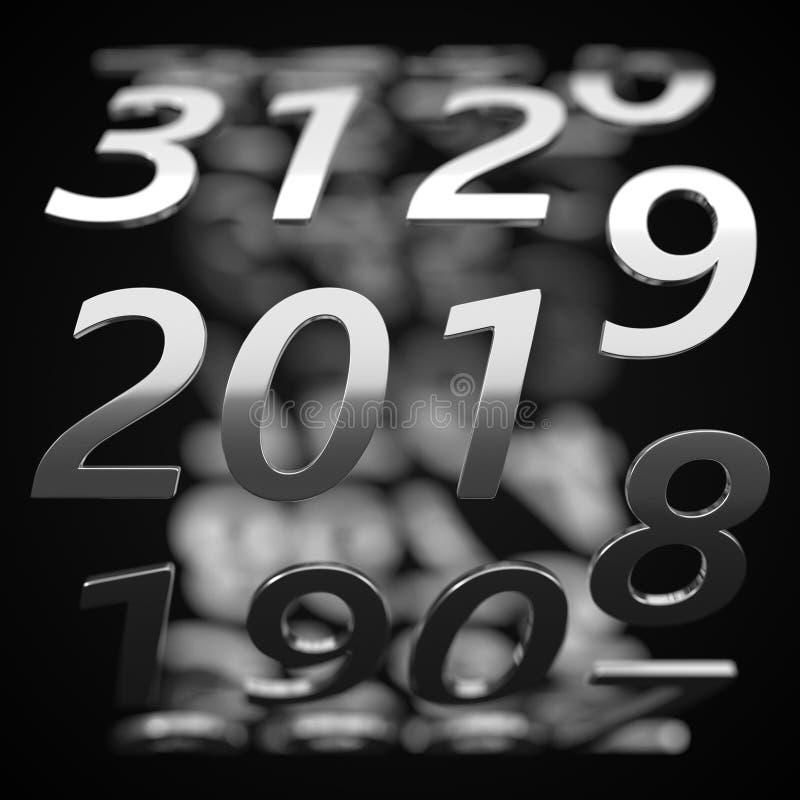 Year Counter Concept with Iron Numbers. 3d Illustration Stock ... Year Counter Concept with Iron Numbers. 3d Illustration Stock ...