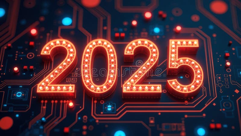 Red LED Numbers of Electronic Numbers Board Stock Image - Image of ...