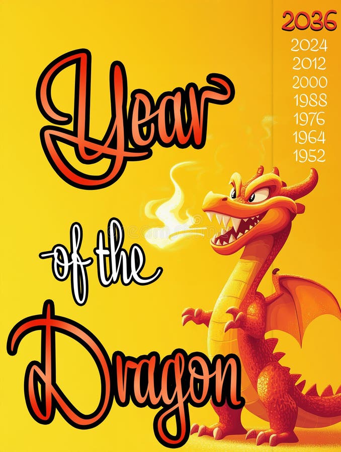 Year of the Dragon stock illustration. Illustration of luck - 357342338