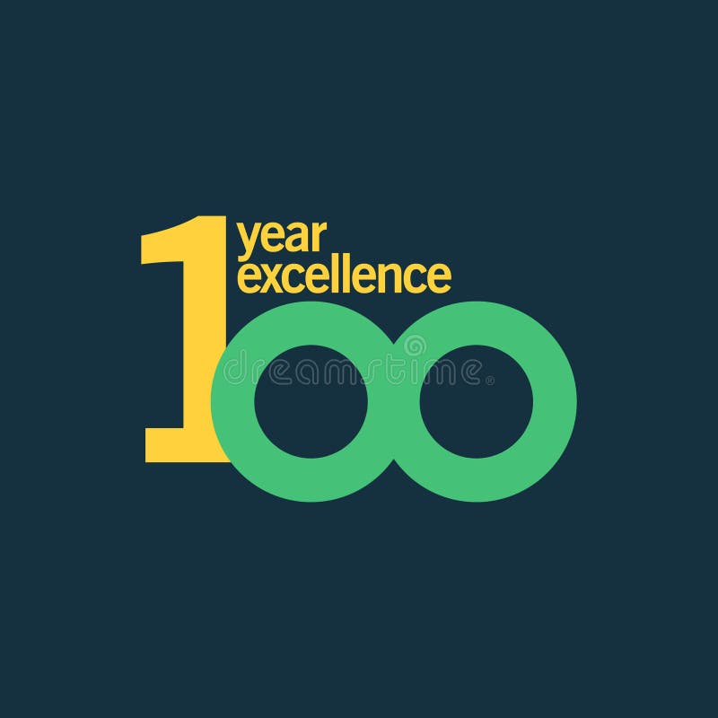 100 Year of Excellence Vector Template Design Illustration Stock Vector ...