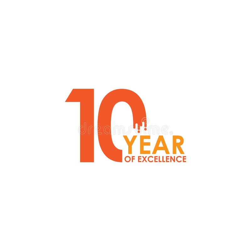 10 Year of Excellence Vector Template Design Illustration Stock ...