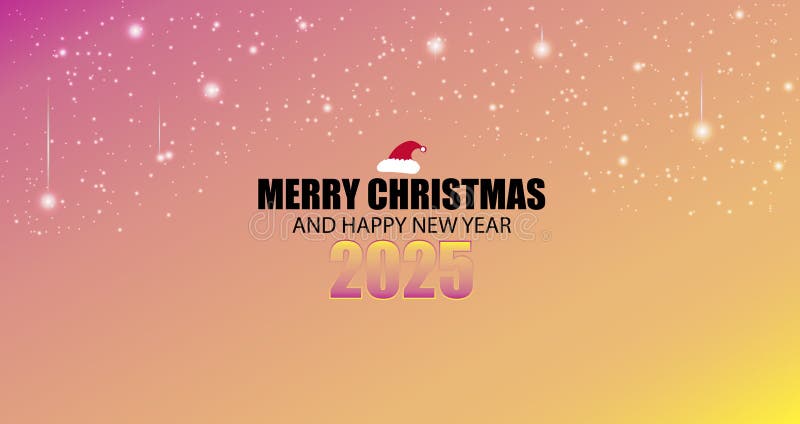 A Year of Festivities Merry Christmas and Excitement for 2025 Stock ...