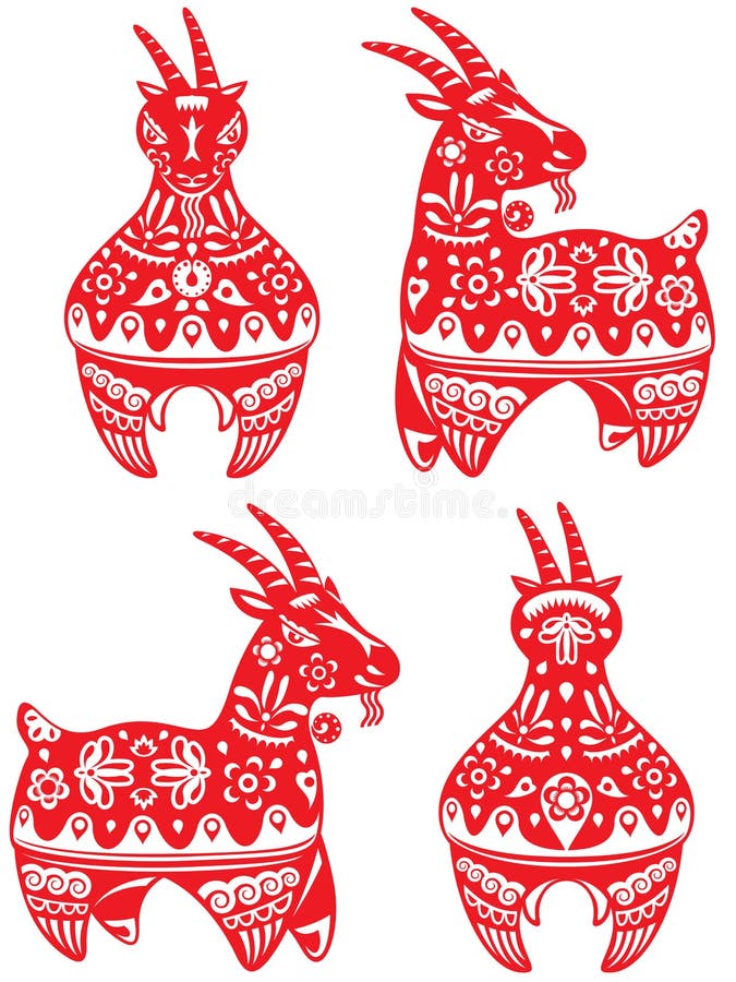 New Year of the Goat 2015 Colorful Card Stock Vector - Illustration of ...