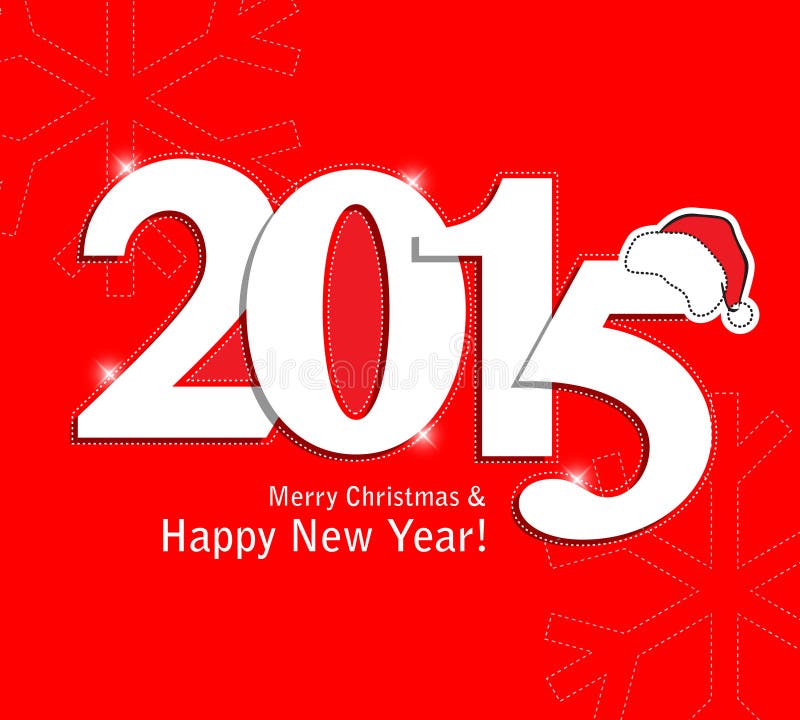 Year 2015 stock vector. Illustration of greetings, christmas - 47367119