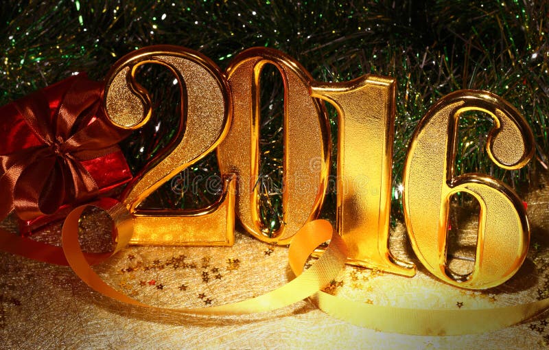 Year 2016 stock image. Image of celebration, party, golden - 62725063