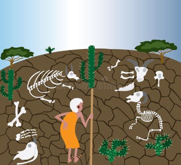 The Year of the Great Draught Stock Vector - Illustration of hungry ...