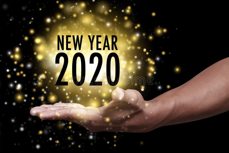 Year 2020 with hand stock image. Image of concept, hand - 155806561
