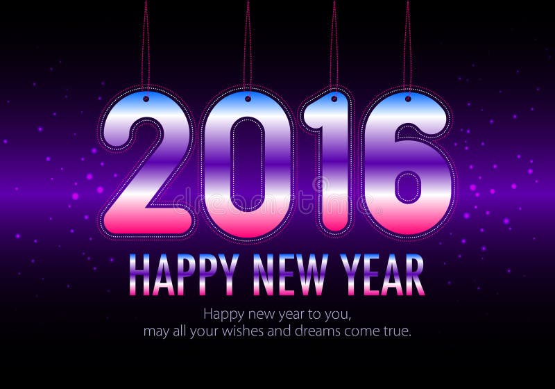 Year 2016 stock illustration. Illustration of greeting - 63198766