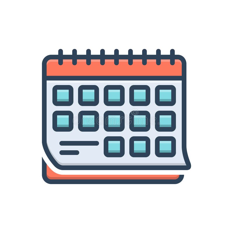 Color Illustration Icon for Year, Season and Day Stock Illustration ...