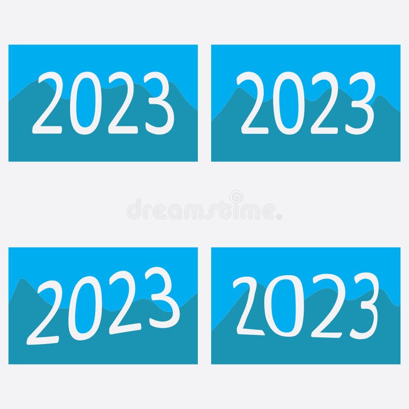 Year 2023 icon vector stock vector. Illustration of banner - 273082336