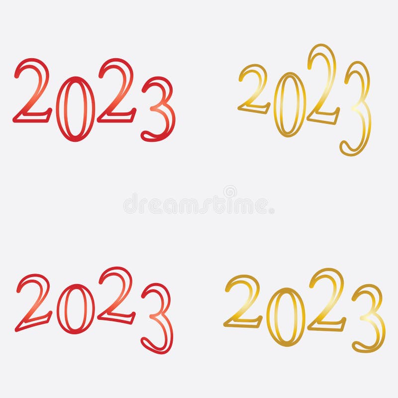 Year 2023 icon vector stock illustration. Illustration of element ...