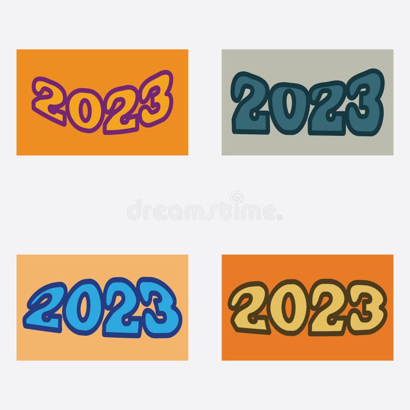 Year 2023 icon vector stock illustration. Illustration of abstract ...
