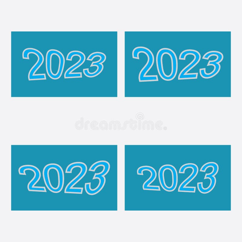 Year 2023 icon vector stock illustration. Illustration of number ...
