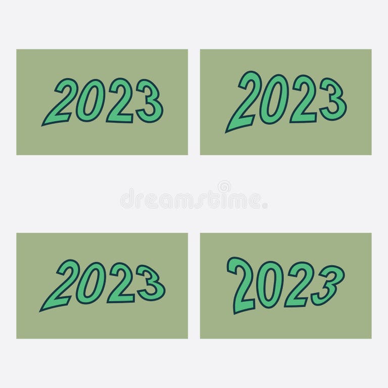 Year 2023 icon vector stock illustration. Illustration of happy - 265226469
