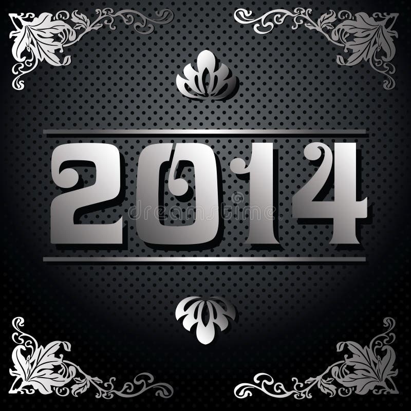 2014 Year illustration stock vector. Illustration of happy - 35895921